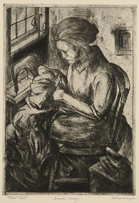 Woman Sewing | Spencer Museum of Art